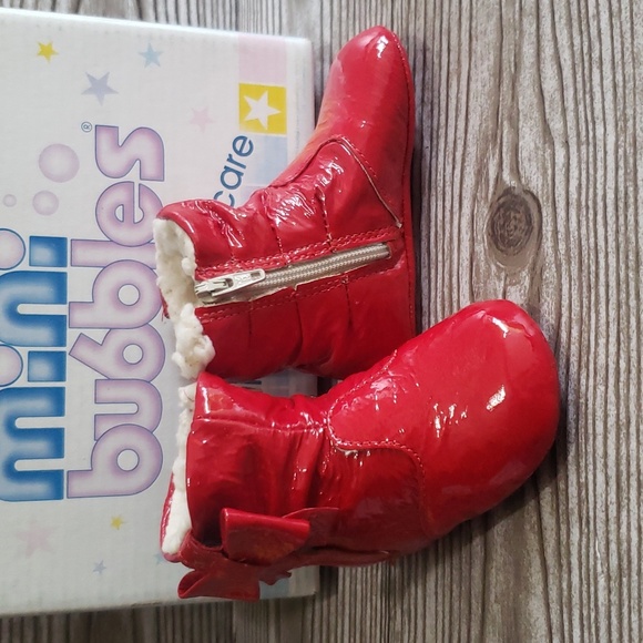 mini bubbles | Shoes | Mini Bubbles Red Patent Leather And Faux Fur ...